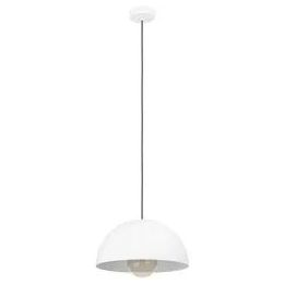 Eglo H&auml;ngeleuchte "GAETANO Pendellampe - Stahl - E27 - 1X40W - IP20", wei&szlig;, 1, &Oslash; 38cm H: 110cm, 1 Stk., Leuchten, H&auml;ngelampe, Deckenlampe, Wohnzimmer, Esszimmer, H110 x &Oslash;38 cm, H&auml;ngeleuchte