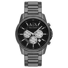 Giorgio Armani Chronograph ARMANI EXCHANGE, grau (anthrazit, schwarz), Armbanduhren, Herren, Chronograph, Quarzuhr, Armbanduhr, Herrenuhr, Edelstahlarmband, analog, Tag