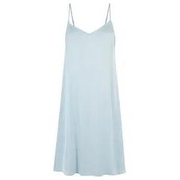 Shirtkleid Urban Classics "Urban Classics Damen Ladies Viscose Satin Slip Dress", Damen, Gr. S, US-Gr&ouml;&szlig;en, oceanblau, 100% Viskose, unifarben, normal, U-Boot-Ausschnitt, Kleider Shirtkleid
