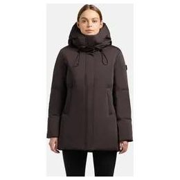 Kurzmantel Khujo "Allap", Damen, Gr. L (40), pflaume, Obermaterial: 55% Baumwolle, 45% Polyester. Innenfutter: 100% Nylon. Wattierung: 100% Polyester, Basic, figurbetont Po-bedeckend, hoch geschlossener Ausschnitt, &Auml;rmel ohne &Auml;rmelschlitz elastischer Bund, M&auml;ntel Kurzmantel, Warmer Damen Mantel mit innenliegenden Rucksack-Tr&auml;gern