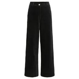Cordhose Vila "VIKITA RW WIDE CORDUROY PANTS - NOOS", Damen, Gr. XXL (44), N-Gr, schwarz beauty, Obermaterial: 65% Baumwolle, 30% Polyester, 5% Elasthan, unifarben, relaxed fit normal, Hosen Cordhose