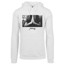 Mister Tee Rundhalspullover MISTERTEE "MisterTee Herren Pray Hoody", Herren, Gr. 3XL, wei&szlig;, 65% Baumwolle, 35% Polyester, unifarben, normal, ohne Ausschnitt, Pullover Rundhalspullover
