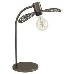 Eglo Tischleuchte "SWABY Tischlampe - Stahl - E27 - 1X60W - IP20", bronze, 1, H: 46,5cm, 1 Stk., Leuchten, L33,5 x B30 x H46,5 cm, Nachttischlampe, Leselampe, Nachttischleuchte, Tischleuchte
