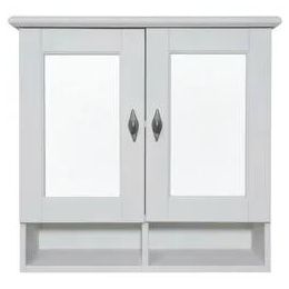 Badezimmerspiegelschrank OTTO HOME "Rauna", wei&szlig;, B:64cm H:60cm T:23cm, Massivholz, Schr&auml;nke, aus massiver Kiefer, Breite 64 cm, mit Spiegel, made in EU