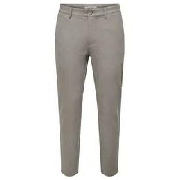 Only & Sons Chinohose ONLY & SONS "ONSMARK SLIM BRUSHED PIQUE 0353 PANTS", Herren, Gr. 30, L&auml;nge 32, gr&uuml;n (falcon), Web, Obermaterial: 64% Polyester, 33% Viskose, 3% Elasthan, unifarben, slim fit lang, Hosen Chinohose