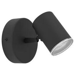 Eglo Deckenleuchte "CONSUMA 1 Spotlampe - Stahl - GU10 - 1X5W - IP44", schwarz, 1, H: 11,5cm, 1 Stk., Leuchten, Wandleuchte, Wandspot, schwenkbar, Strahler, L11 x H11,5 x AL13 cm, Deckenleuchte