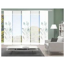 Schiebegardine Vision S "AYENE 5er SET" Gr. 1, blau (petrol), B:60cm H:260cm, Polyester, Gardinen, Schiebevorhang Digidruck 5er Set AYENE