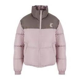 Winterjacke Karl Kani "Karl Kani Karl Kani OG Reversible Puffer Jacket", Damen, Gr. XL, rose, taupe, 100% Polyester, mehrfarbig, normal, amerikanischer Ausschnitt, Jacken Winterjacke