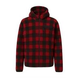 Anorak BRANDIT "Brandit Herren Teddyfleece Worker Jacket", Herren, Gr. S, rot, schwarz, 100% Polyester, unifarben, normal, ohne Ausschnitt, Jacken