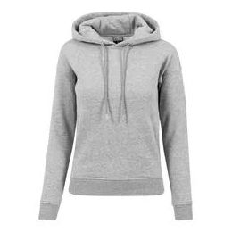 Kapuzenpullover Urban Classics "Urban Classics Damen Ladies Hoody", Damen, Gr. XS, grau, 63% Baumwolle, 37% Polyester, unifarben, normal, ohne Ausschnitt, Pullover Kapuzenpullover