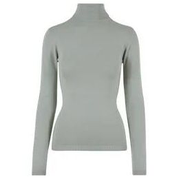 Rundhalspullover Urban Classics "Urban Classics Damen Ladies Knitted Turtleneck Sweater", Damen, Gr. XXL, softsalvia, 70% Viskose, 30% Polyamid, unifarben, slim fit, herzf&ouml;rmiger Ausschnitt, Pullover Rundhalspullover