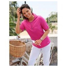 Poloshirt Casual Looks "Poloshirt", Damen, Gr. 44, fuchsia, 50% Baumwolle, 50% Modal, unifarben, Shirts