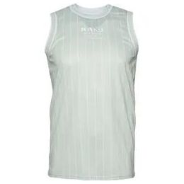 Tanktop Karl Kani "Karl Kani Herren", Herren, Gr. XS, mint, wei&szlig;, 100% Polyester (Recycelt), unifarben, slim fit, Tops Tanktop