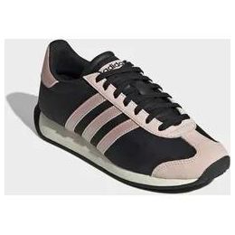 Sneaker Adidas SPORTSWEAR "RUNVISTA", Damen, Gr. 38,5, core schwarz, sandy pink metallic, blush pink, Leder, Synthetik, Textil, Schuhe Sneaker