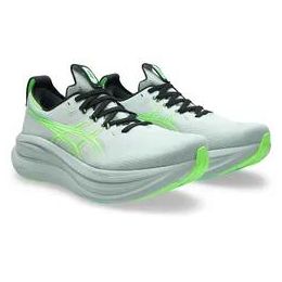 Laufschuh asics "GEL-NIMBUS 28", Herren, Gr. 44, cold moss, illuminate gr&uuml;n, Synthetik, Schuhe Laufschuh, mit Knit-Obermaterial, mit FF BLAST PLUS D&auml;mpfung
