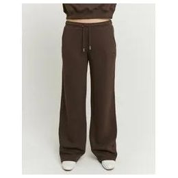 Sweathose Tally Weijl "SPACOWIBY", Damen, Gr. 40, N-Gr, chocolate nugget, Sweatware, Obermaterial: 65% Baumwolle, 35% Polyester, unifarben, lang, Hosen Sweathose, Baumwollmischung, weit