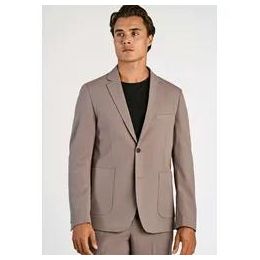 Sakko LINDBERGH, Herren, Gr. XXL, deep sand mel, Web, Obermaterial: 65% Polyester, 31% Viskose, 4% Elasthan. Futter: 100% Polyester, meliert, unifarben, normal h&uuml;ftbedeckend, tiefer V-Ausschnitt, Sakkos Sakko, mit Viskose und Stretch, in melierter Optik
