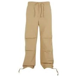Stoffhose Urban Classics "Urban Classics Wide Poplin Pants", Herren, Gr. L, US-Gr&ouml;&szlig;en, unionbeige, 100% Baumwolle, unifarben, relaxed fit, Hosen Stoffhose