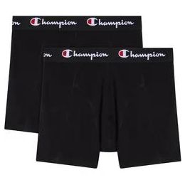 Boxershorts Champion "2 pk Boxer", Herren, Gr. L, 2 Stk., nbk, nbk, ns, Jersey, Obermaterial: 95% Baumwolle, 5% Elasthan, unifarben, figurbetont, Unterhosen, Figurbetonte Passform, elastisches Material, Doppelpack