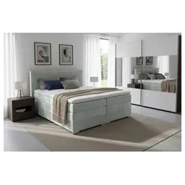 Boxspringbett Home Affaire "Romeo, Doppel- & Polsterbett, Federkernbett, Komfortbett, 160, 180 cm", mint, B:167cm L:219cm, 100% PES, Komplettbetten, Boxspringbett, inkl. 6 cm Topper, zwei Bettk&auml;sten, Taschen-Federkernmatratze in H4