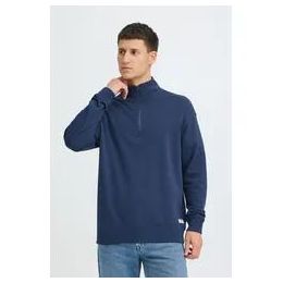 Longpullover Blend "BHBriso", Herren, Gr. XXL, marineblaus, Sweatware, 60% Baumwolle, 40% Polyester, unifarben, normal normal, hoch geschlossener Ausschnitt, Pullover Longpullover, Klassischer Sweat-Troyer