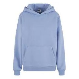 Kapuzenpullover Urban Classics "Urban Classics Ladies Fluffy Hoody", Damen, Gr. XS, powderblau, 70% Baumwolle, 30% Polyester, unifarben, normal, ohne Ausschnitt, Pullover Kapuzenpullover