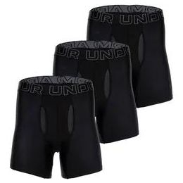 Boxershorts Under Armour "Boxershort UA PERFORMANCE TECH - SOLID 6 IN 3PK 3er Pack", Herren, Gr. 4XL, schwarz, Obermaterial: 90% Polyester Pol. recyc.. 10% Elasthan EL., Unterhosen