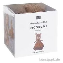 Rico Design Ricorumi H&auml;kel-Set "Baby Blankies - Teddy", mit F&uuml;llwatte