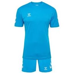 Sportanzug Hummel "HMLLOGO SET", Herren, Gr. M (48/50), diva blau, Obermaterial: 100% Polyester, Sportanz&uuml;ge, f&uuml;r Fitnessaktivit&auml;ten, aus atmungsaktivem Polyester