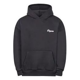 Kapuzensweatshirt DROPSIZE "Dropsize HEAVY OVERSIZE SCRIPT LOGO HOODIE", Herren, Gr. S, schwarz, 70% Baumwolle, 30% Polyester, Sweatshirts