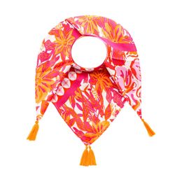 Modetuch Zwillingsherz "Hawaii Blume", Damen, orange, Viskose, Modet&uuml;cher, mit Tasseln und farbenfrohem Blumenmuster