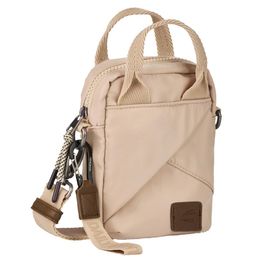 Handytasche Camel Active "Aurum", Damen, Gr. B/H/T: 13cm x 17cm x 6cm, beige, Polyester, beschichtet, clean, unifarben mit Farbeins&auml;tzen, Taschen, aus recyceltem Polyester in Nylonstruktur, leicht & mit feinen Details