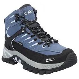Wanderschuh CMP "RIGEL 2.0 MID WMN WP TREKKING SHOES", Damen, Gr. 39, space, sky blau, Leder, Schuhe Wanderschuh, wasserdicht