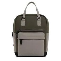 Rucksack Tamaris "Rucksack TAS Gianna", Damen, Gr. B/H/T: 38cm x 38cm x 17cm, gr&uuml;n (oliv 960), Obermaterial: 60% Polyurethan PU. 40% Polyester PES., Rucks&auml;cke Rucksack