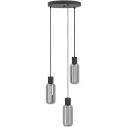 Eglo H&auml;ngeleuchte "MAIONE Pendellampe - Stahl - E27 - 3X4W - IP20", 3, &Oslash; 30cm H: 110cm, 1 Stk.schwarz, Wohnzimmer, Leuchten, H&auml;ngelampe, Deckenlampe,