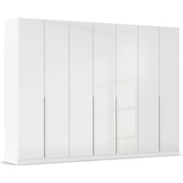 Dreht&uuml;renschrank OTTO HOME "Kleiderschrank Kleiderschr&auml;nke Schrank Garderobe AGORDO mit Glasfront", wei&szlig; (alpinwei&szlig;, glas kristallwei&szlig;), B:315cm H:229cm T:54cm, Holzwerkstoff, Schr&auml;nke, Dreht&uuml;renschrank, durchdachte Innenausstattung, in 7 Breiten und 2 H&ouml;hen MADE IN GERMANY