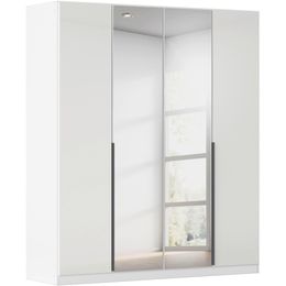 Dreht&uuml;renschrank OTTO HOME "Kleiderschrank Kleiderschr&auml;nke Schrank Garderobe AGORDO mit Glasfront", wei&szlig; (alpinwei&szlig;, glas kristallwei&szlig;), B:181cm H:229cm T:54cm, Holzwerkstoff, Schr&auml;nke, Dreht&uuml;renschrank, durchdachte Innenausstattung, in 8 Breiten und 2 H&ouml;hen MADE IN GERMANY
