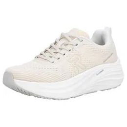Plateausneaker Rieker SPORT, Herren, Gr. 41, creme, Textil, unifarben, Schuhe Plateausneaker, Freizeitschuh, Halbschuh, Schn&uuml;rer mit leichter Laufsohle