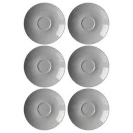 Ritzenhoff & Breker Untertasse RITZENHOFF & BREKER "Kaffeeuntertassen Doppio &oslash; 16 cm 6er Set", grau, Speiseteller