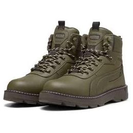 Winterboots Puma "DESIERTO V3", Damen, Gr. 46, schwarz olive, schwarz olive, Synthetik, Schuhe Winterboots, kn&ouml;chelhohe Form, mit Schn&uuml;rung, warm gef&uuml;ttert