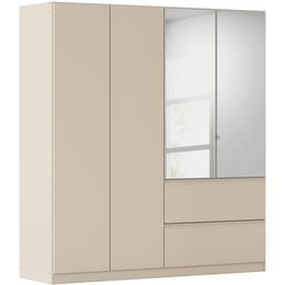 Dreht&uuml;renschrank Rauch "Kleiderschrank Schrank Garderobe W&auml;scheschrank Schlafzimmer JOEL", beige (champagner), B:181cm H:197cm T:54cm, Holzwerkstoff, Schr&auml;nke, Dreht&uuml;renschrank, mit zwei Schubladen, mit Push-to-Open Funktion MADE IN GERMANY