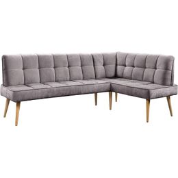 Eckbank, B:234cm H:95cm T:156cmcappuccino, exxpo - SOFA FASHION, 100% PES, Esszimmer, Sitzb&auml;nke, "Latte", moderne Sitz- und R&uuml;ckensteppung, bequem