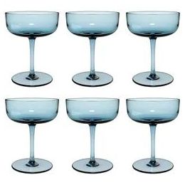 Villeroy & Boch Sektglas "Sektschalen / Dessertschalen Like Glass 100 ml 6er Set", blau (ice), 6 tlg., Glas, LIKE. BY VILLEROY & BOCH, Trinkgef&auml;&szlig;e