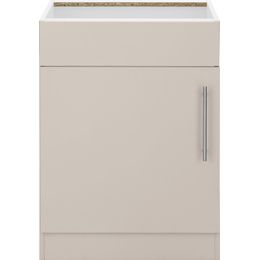 Wiho-K&uuml;chen Sp&uuml;lenschrank WIHO K&Uuml;CHEN "Cali, TOPSELLER", beige (front und korpus: cashmere), B:60cm H:82cm T:57cm, Schr&auml;nke, Sp&uuml;lenschrank, 60 cm breit, ohne Arbeitsplatte