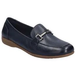 Ballerina Josef Seibel "Fenja 26, indigo", Damen, Gr. 39, blau (indigo), Obermaterial: 100% Rindsleder Leather cow., Schuhe Ballerina