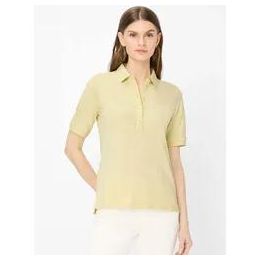 Poloshirt Brax "Style CLEO", Damen, Gr. 44, gelb, 97% Baumwolle, 3% Elasthan, Shirts