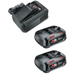 Akku-Set Gardena "Starter Kit QC AL 18V-44 Ladeger&auml;t + 2x Akku PBA 18V 2.5Ah SoC", ohne farbbezeichnung, 18 V 2.500mAh, Akkumulatoren