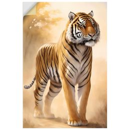 Wandbild Artland "Tiger", farbe bild(er): braun, B:20cm H:30cm, Bilder, als Alubild, Leinwandbild, Poster, Wandaufkleber in verschied. Gr&ouml;&szlig;en