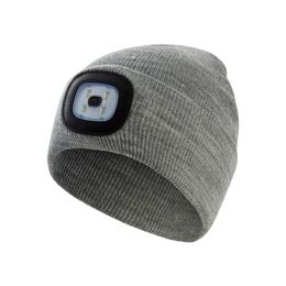 Beanie Chillouts "ChillLight Hat", Jungen, Gr. - (47/55), grau, Feinstrick, Materialmix, M&uuml;tzen Beanie, M&uuml;tze mit integriertem Licht