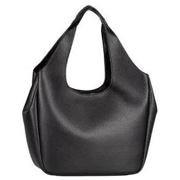 Shopper Tom Tailor "Analisa", Damen, Gr. B/H/T: 33cm x 28cm x 11,5cm, schwarz, Polyurethan, clean, gepflegt, unifarben, Taschen Shopper, klare Shapes und Logo-Lochmuster f&uuml;r einen modernen Look mit Charakter